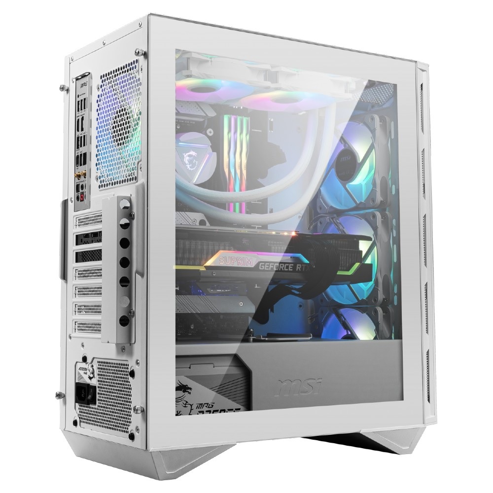 MSI MPG GUNGNIR 110R WHITE Powersız Siyah Temper Camlı Mid Tower ATX ...